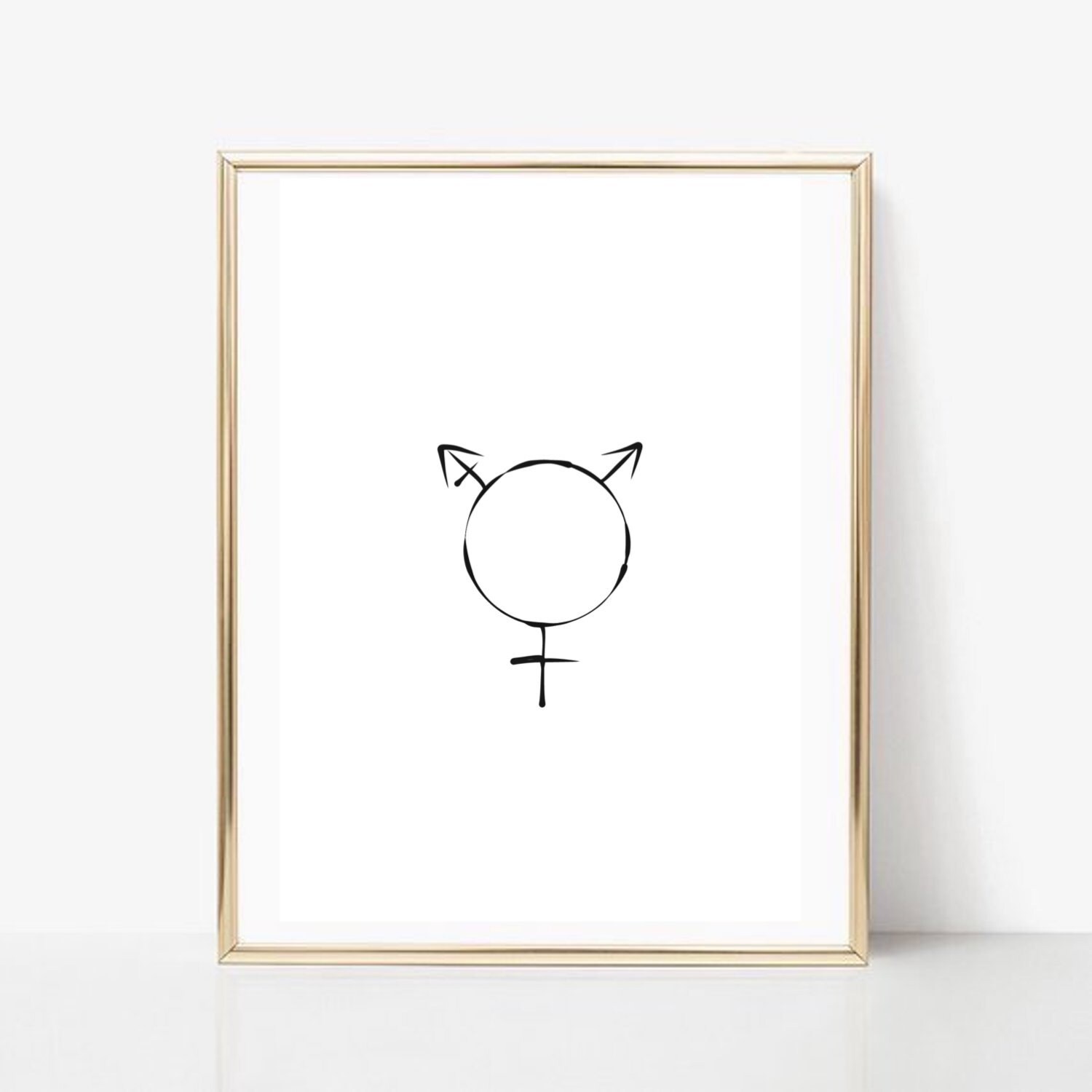 Transgender Line Art Transgender Print Abstract Wall Decor - Etsy