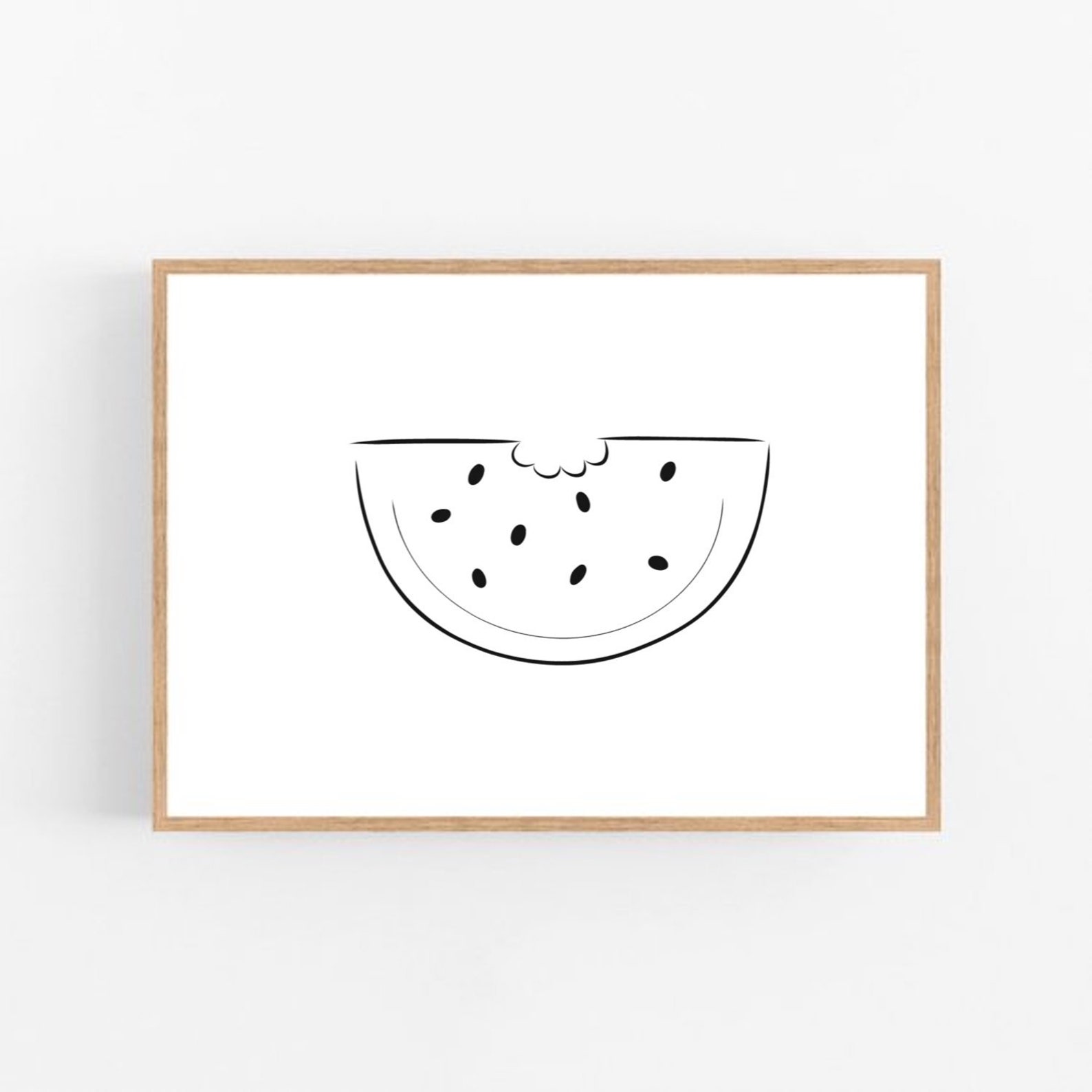 Watermelon Line Art, Watermelon Print, Abstract Watermelon Wall Decor ...