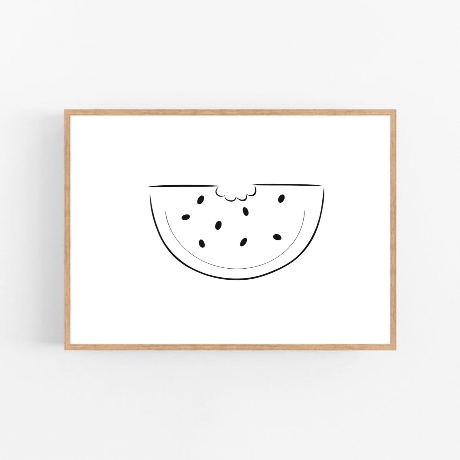 Watermelon Line Art Watermelon Print Abstract Watermelon - Etsy