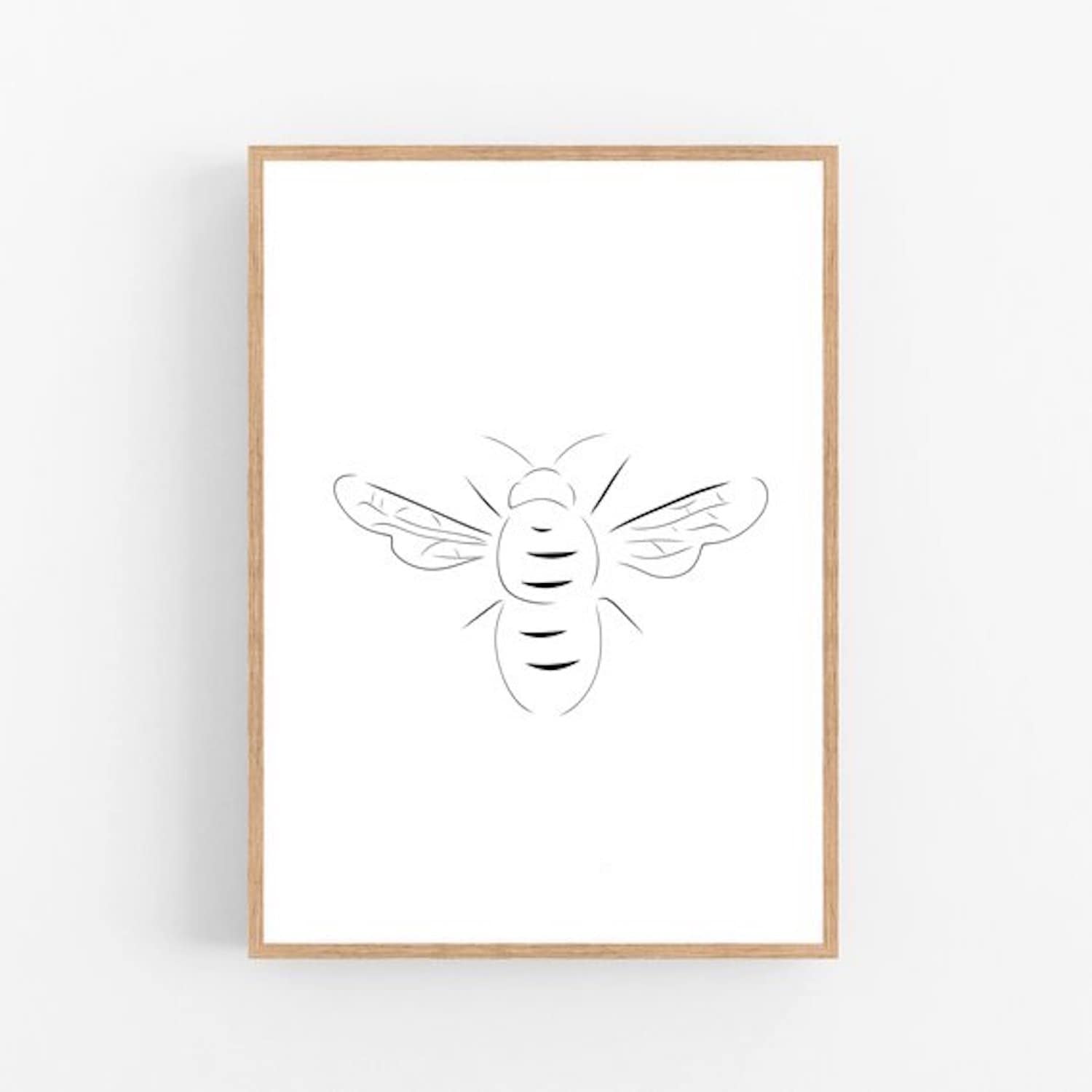 Insect Wall Art Bumble Bee Print Bumble Bee Art Art & Collectibles ...