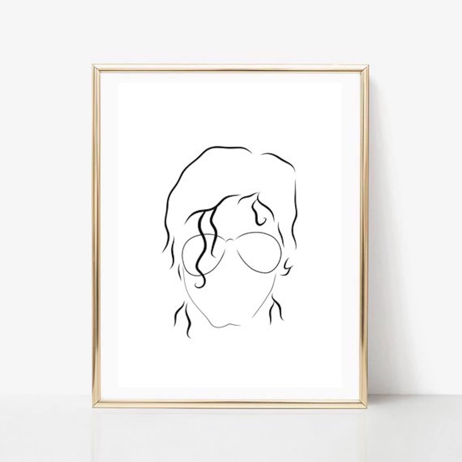 Michael Jackson Line Art, Michael Jackson Print, Abstract Celebrity ...