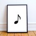 Music Note Line Art Music Print Abstract Music Wall Decor - Etsy