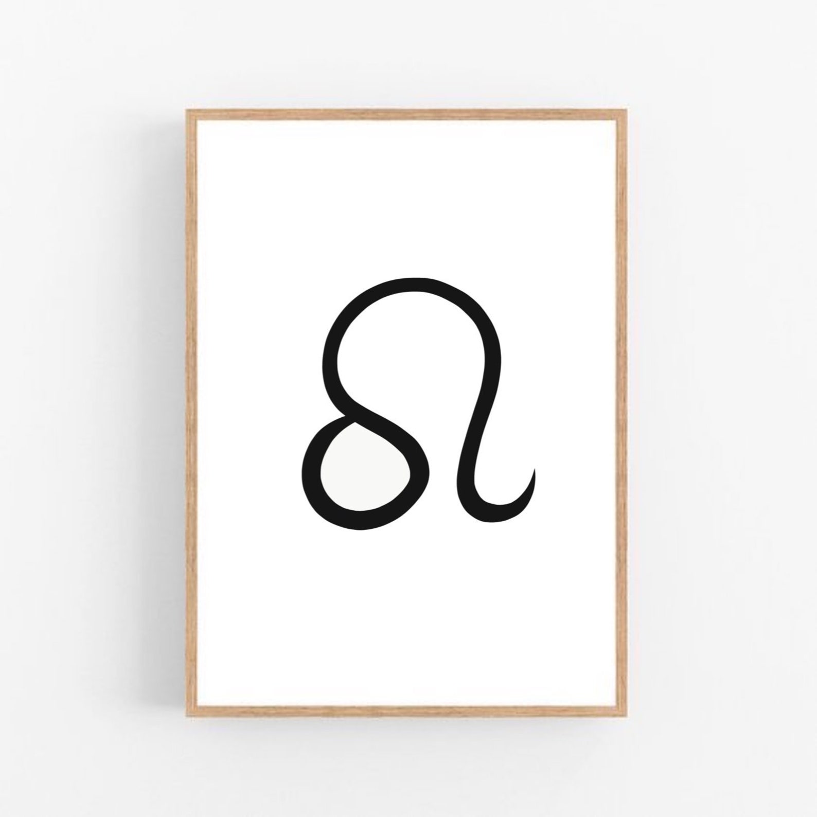 Leo Line Art, Leo Print, Zodiac Print, Abstract, Astrology Wall Decor ...