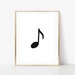 Music Note Line Art Music Print Abstract Music Wall Decor - Etsy
