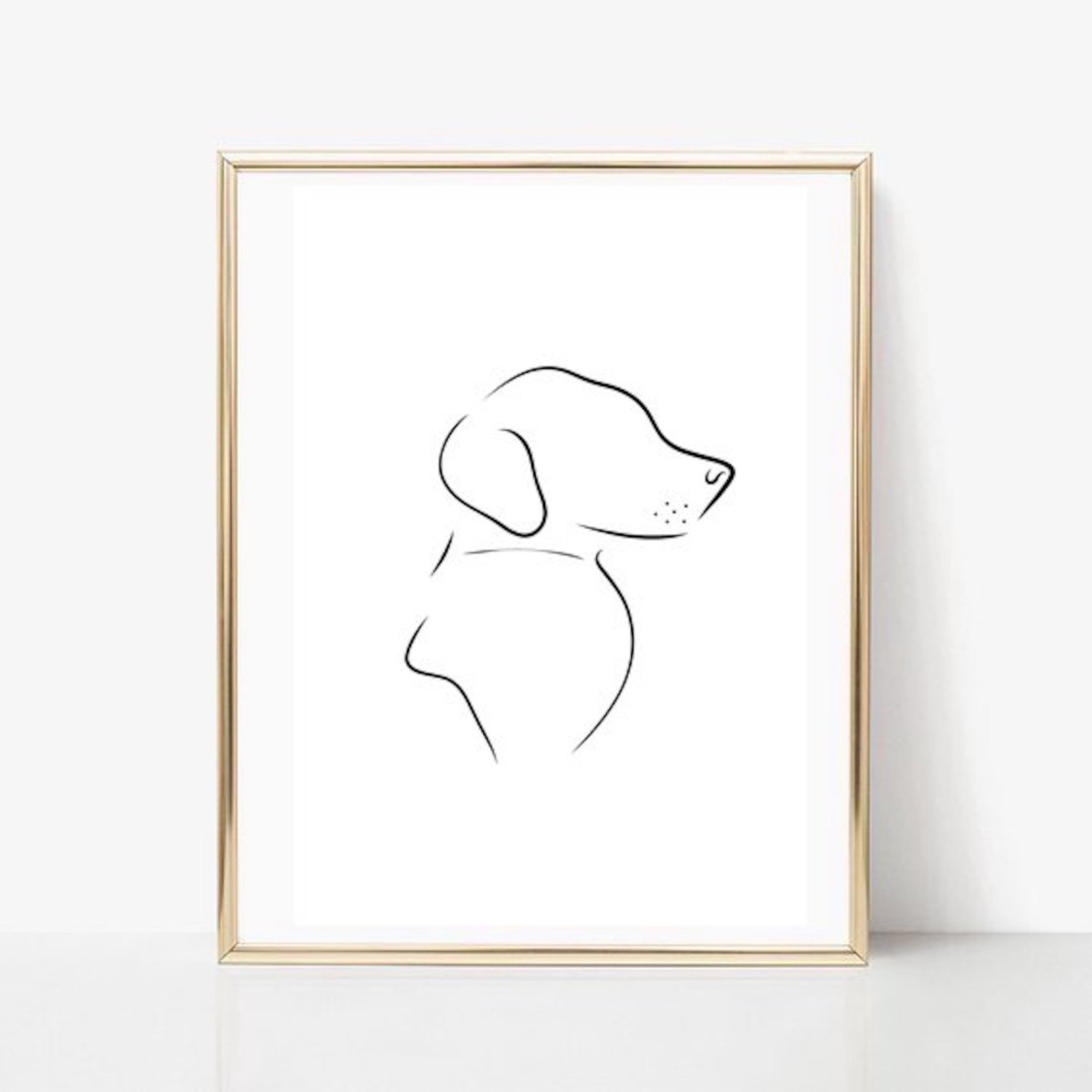 Dog Line Art Dog Print Abstract Pet Wall Decor Minimalist | Etsy