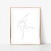 Ballerina Line Art Dancer Print Abstract Ballet Wall Decor - Etsy