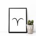 Aries Line Art, Aries Print, Zodiac Print, Abstract, Astrology Wall ...