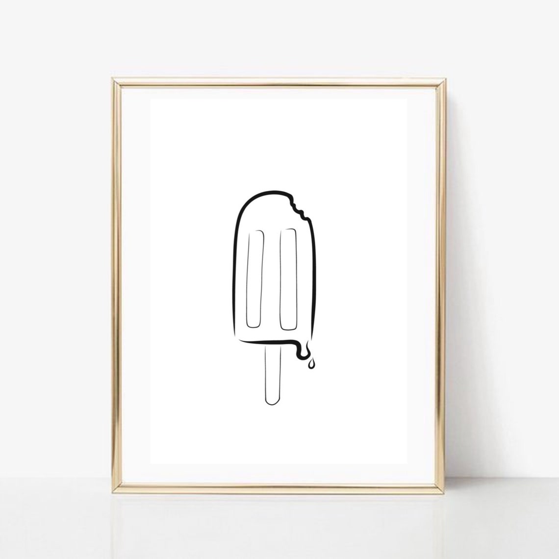Popsicle Line Art, Popsicle Print, Abstract Popsicle Wall Decor ...