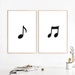 Music Note Line Art Music Print Abstract Music Wall Decor - Etsy