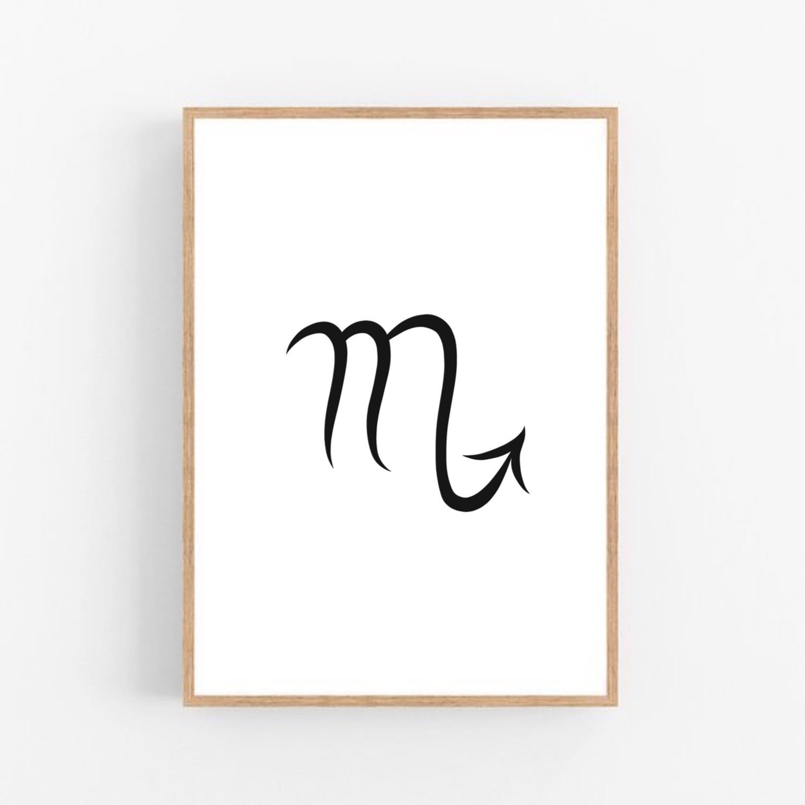 Scorpio Line Art Scorpio Print Zodiac Print Abstract | Etsy