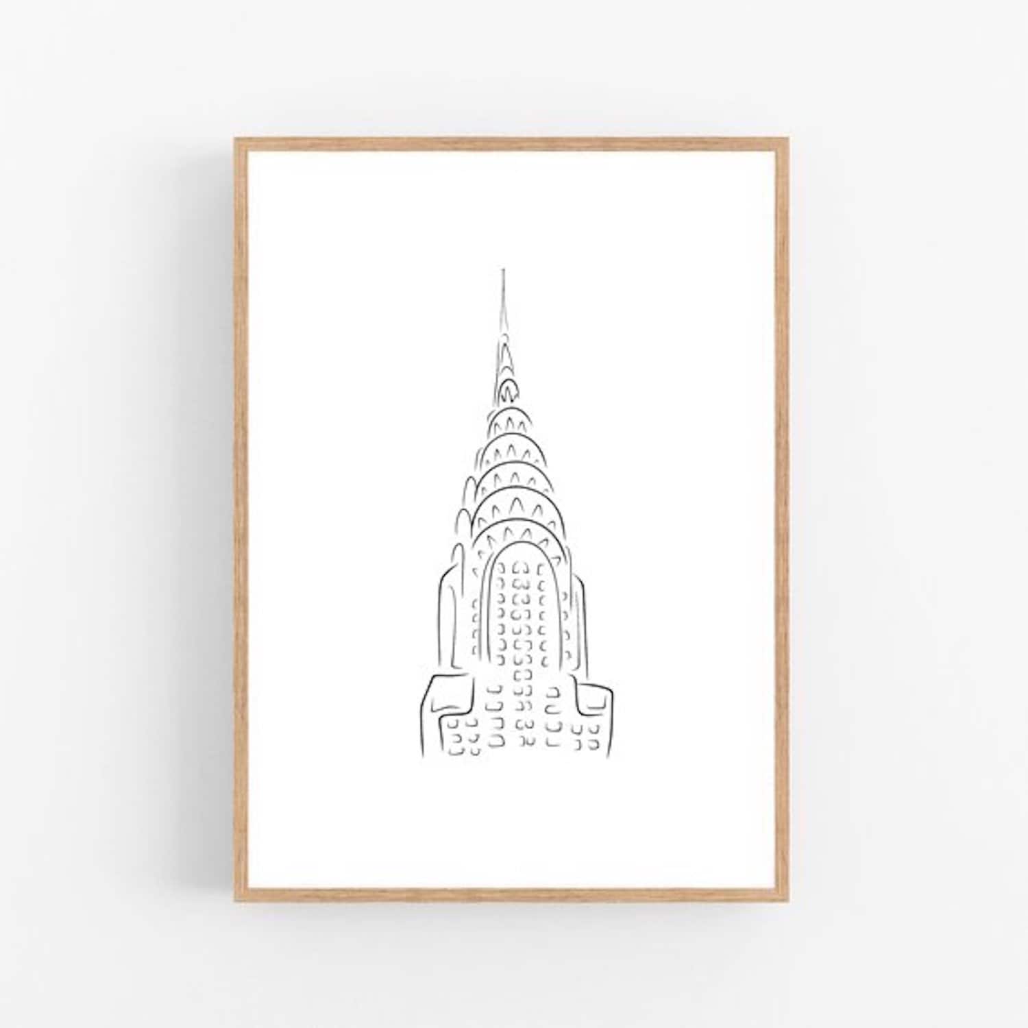 Chrysler Building Line Drawing