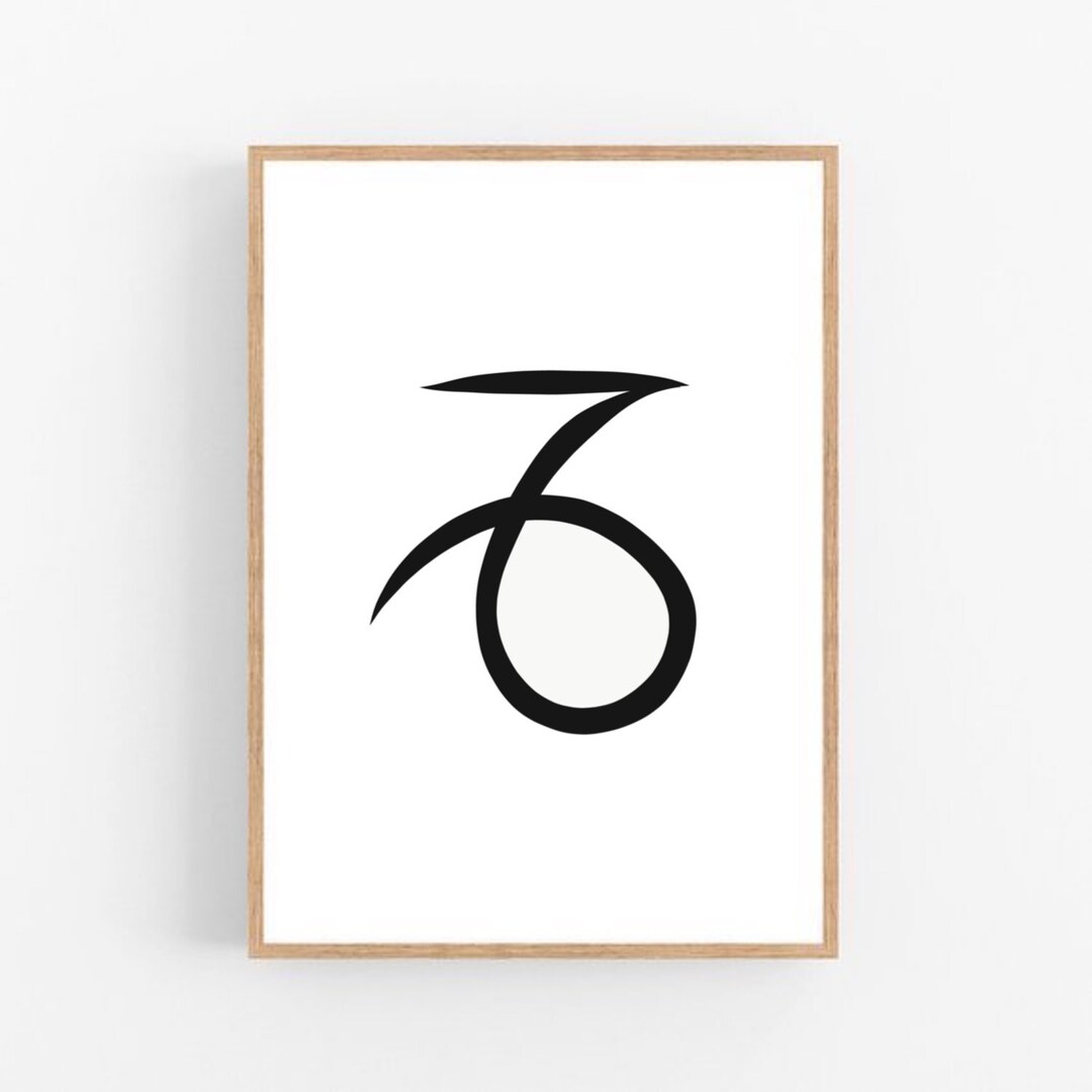 Capricorn Line Art, Capricorn Print, Zodiac Print, Abstract, Astrology ...