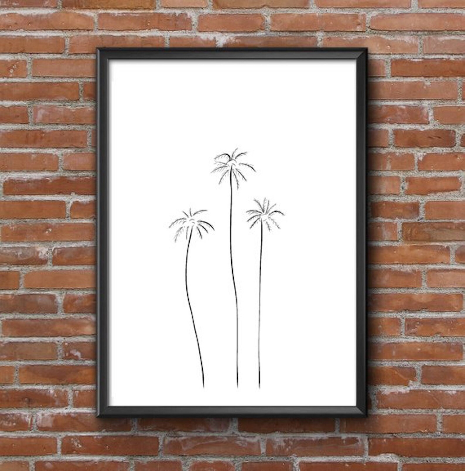 Palm Tree Line Art, Palm Tree Print, Abstract Palm Wall Decor ...