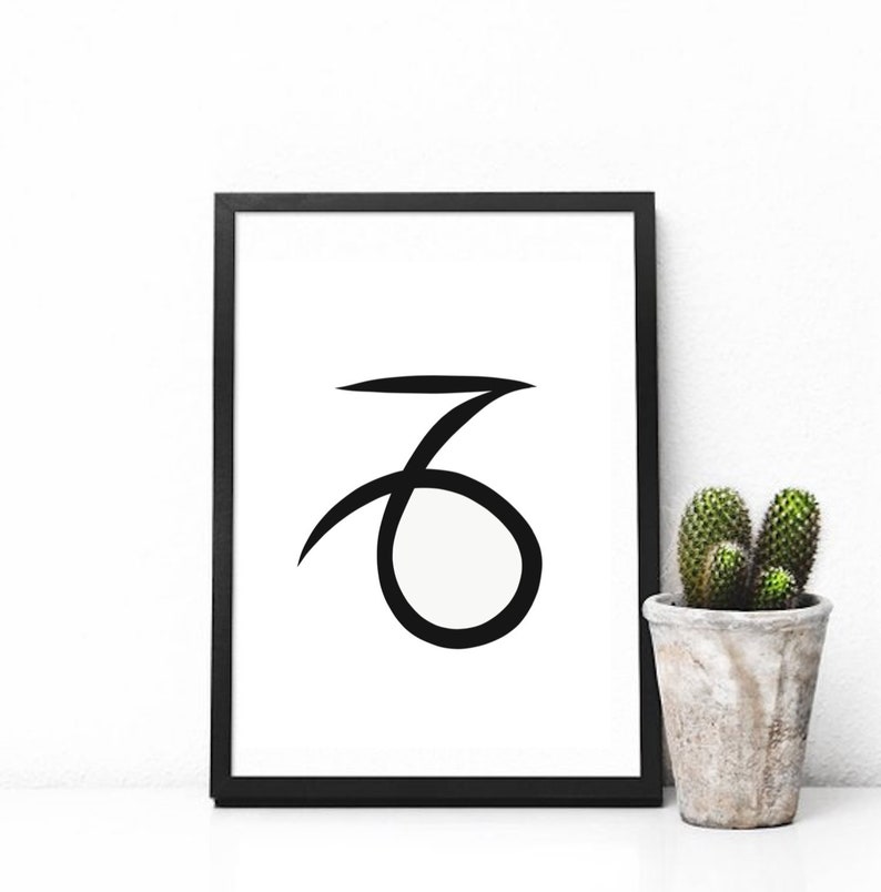 Capricorn Line Art Capricorn Print Zodiac Print Abstract - Etsy
