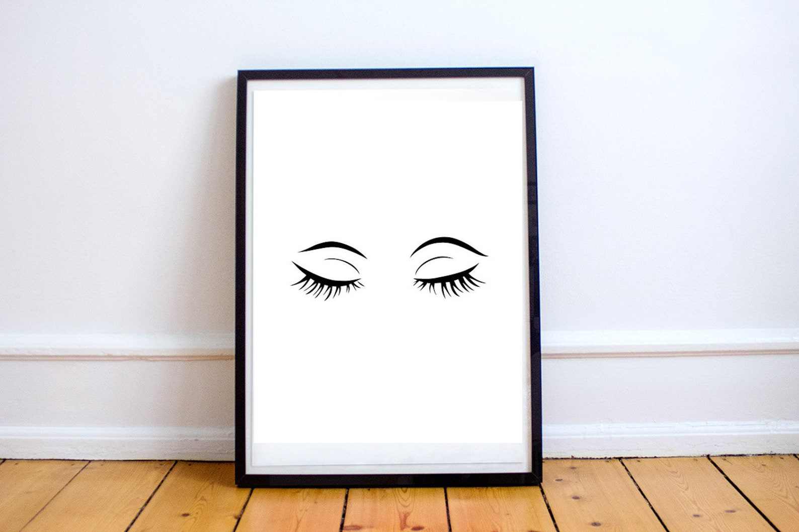 Lashes Line Art, Eyelashes Print, Abstract Eyes Wall Decor, Minimalist ...