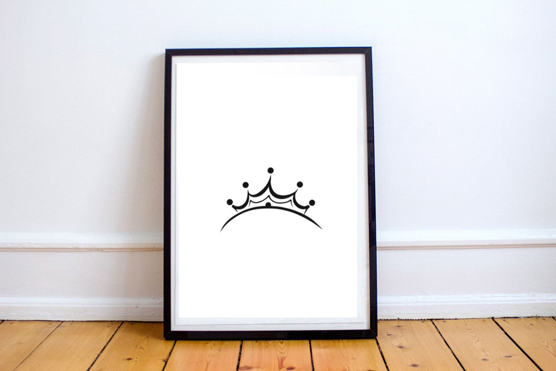 Tiara Line Art Tiara Print Abstract Tiara Wall Decor | Etsy