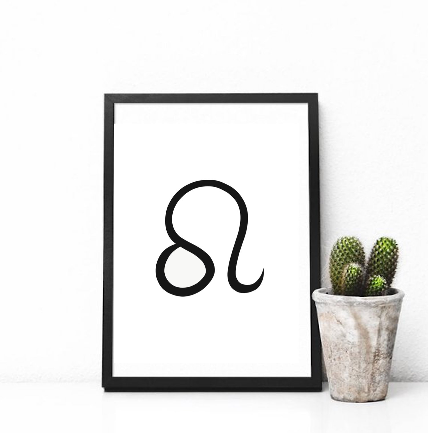 Leo Line Art, Leo Print, Zodiac Print, Abstract, Astrology Wall Decor ...