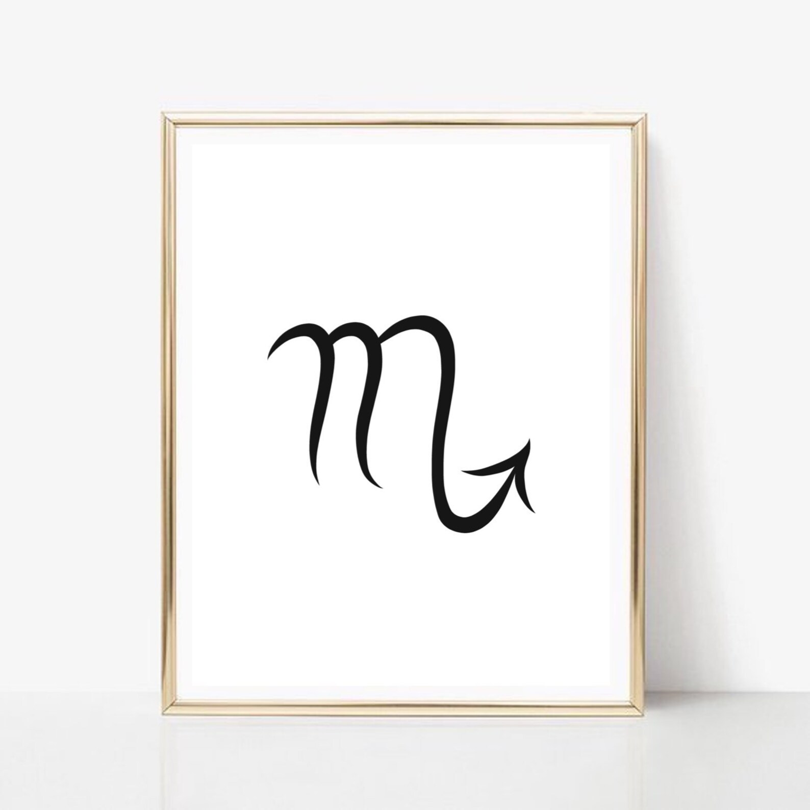 Scorpio Line Art Scorpio Print Zodiac Print Abstract | Etsy