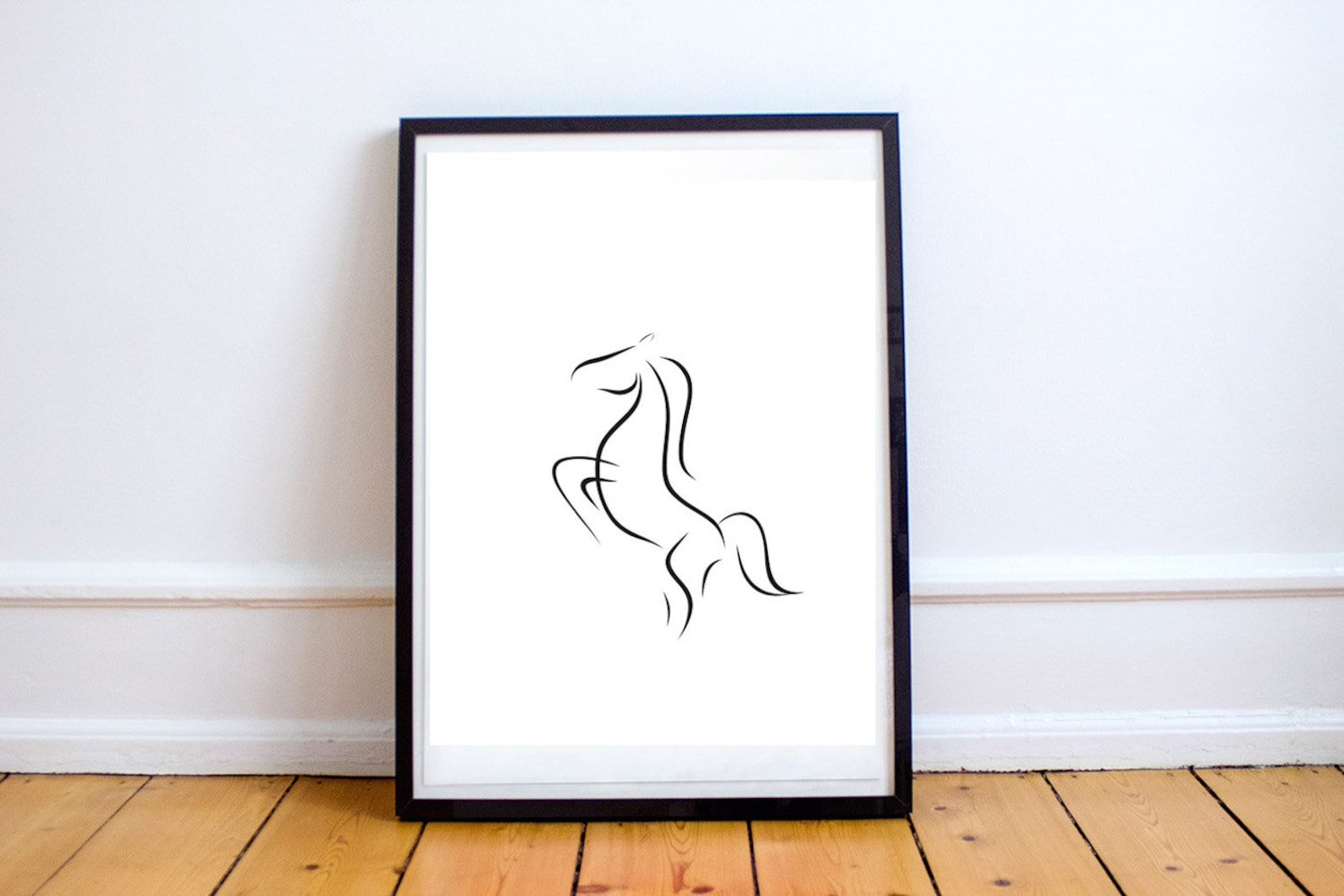 Horse Line Art, Horse Print, Abstract Animal Wall Decor, Minimalist Art ...