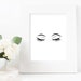 Lashes Line Art, Eyelashes Print, Abstract Eyes Wall Decor, Minimalist ...