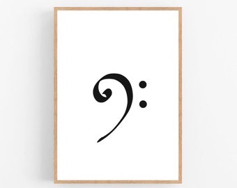 Bass Clef Art - Etsy