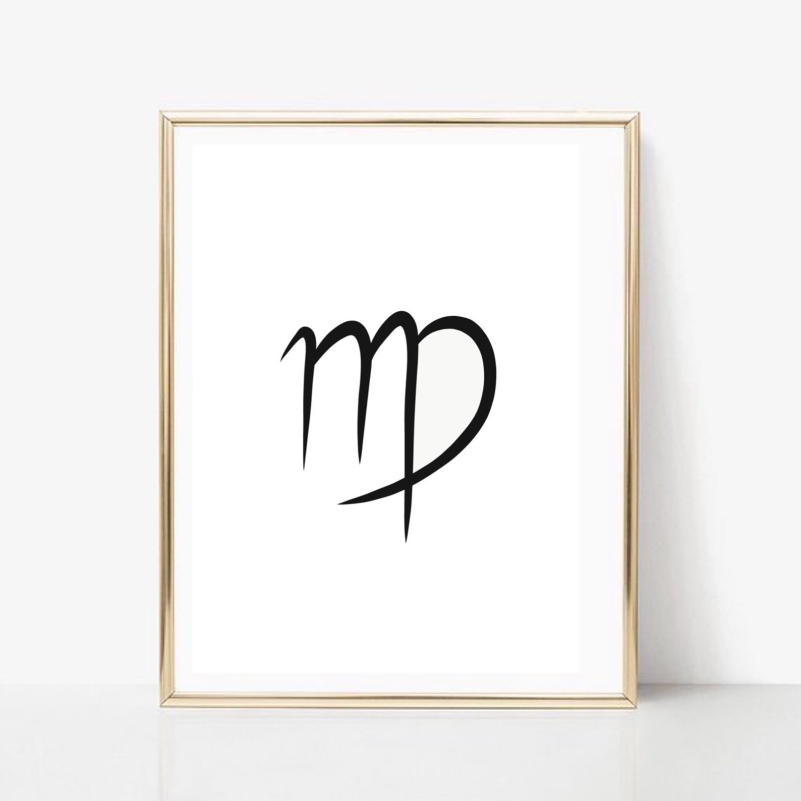 Virgo Line Art, Virgo Print, Zodiac Print, Abstract, Astrology Wall ...