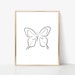 Butterfly Line Art Butterfly Print Abstract Nature Wall - Etsy