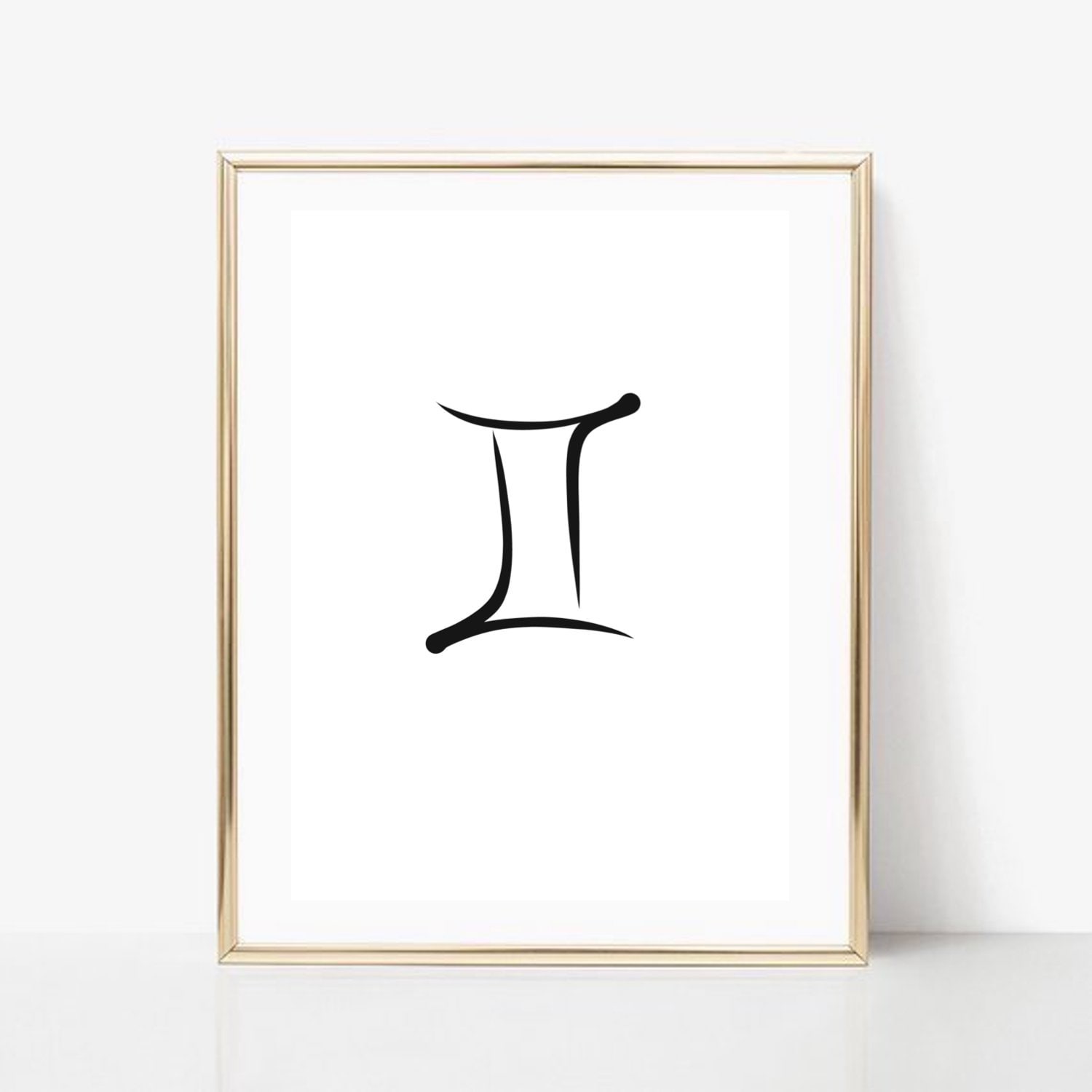 Gemini Line Art Gemini Print Zodiac Print Abstract | Etsy