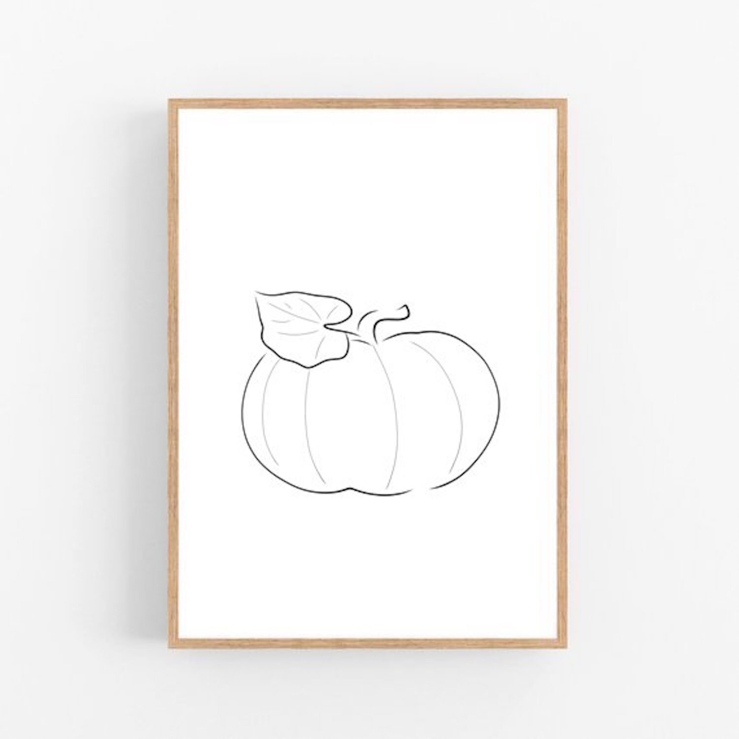 Pumpkin Line Art, Halloween Print, Abstract Autumn Wall Decor ...