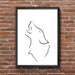 Wolf Line Art, Wolf Print, Abstract Animal Wall Decor, Minimalist Art ...