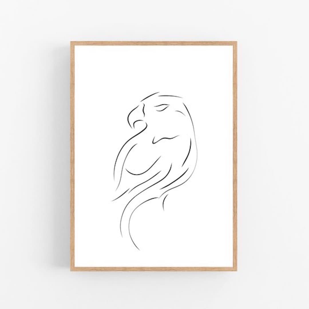 Hawk Line Art, Eagle Print, Abstract Bird Wall Decor, Minimalist Art ...