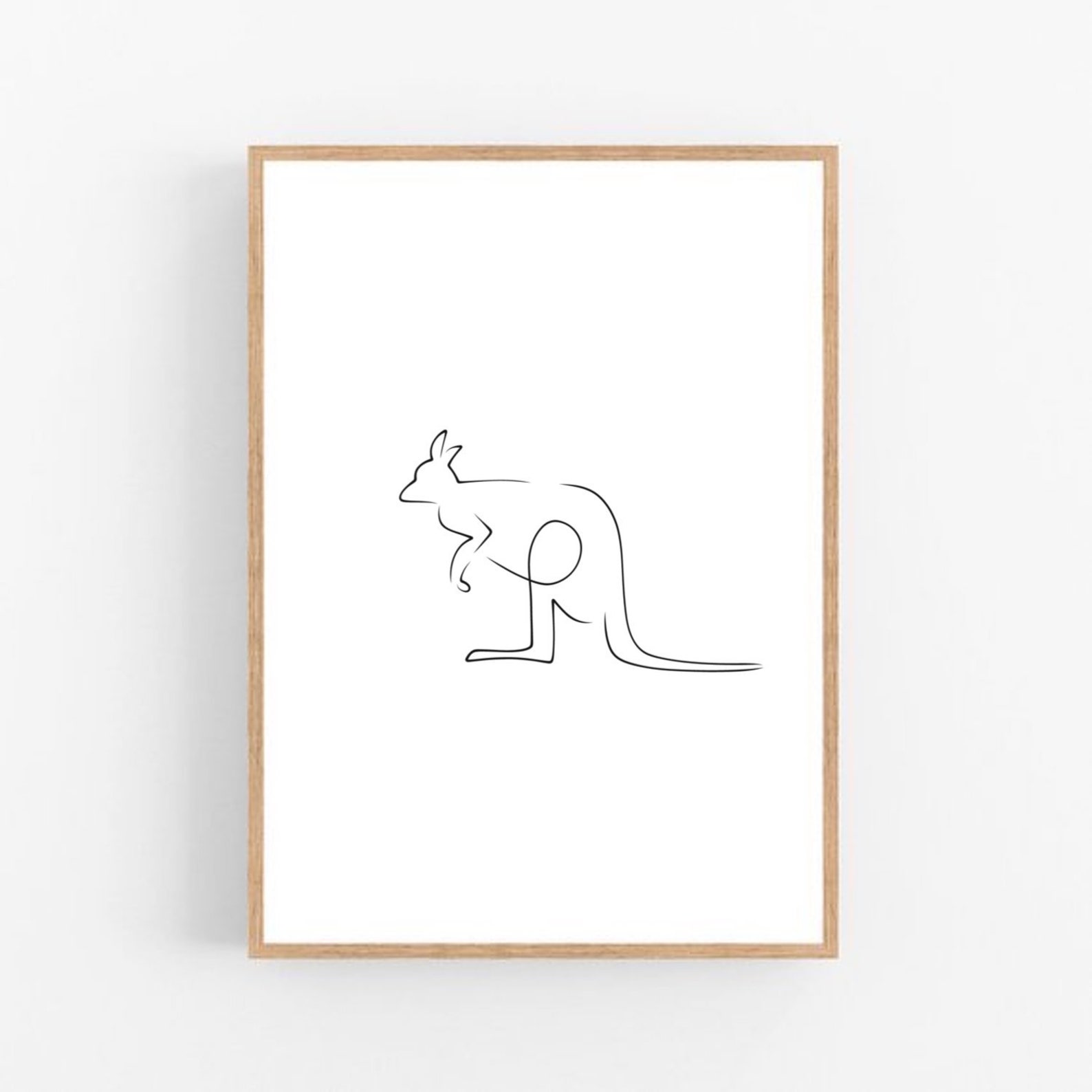 Kangaroo Line Art Kangaroo Print Abstract Kangaroo Wall - Etsy