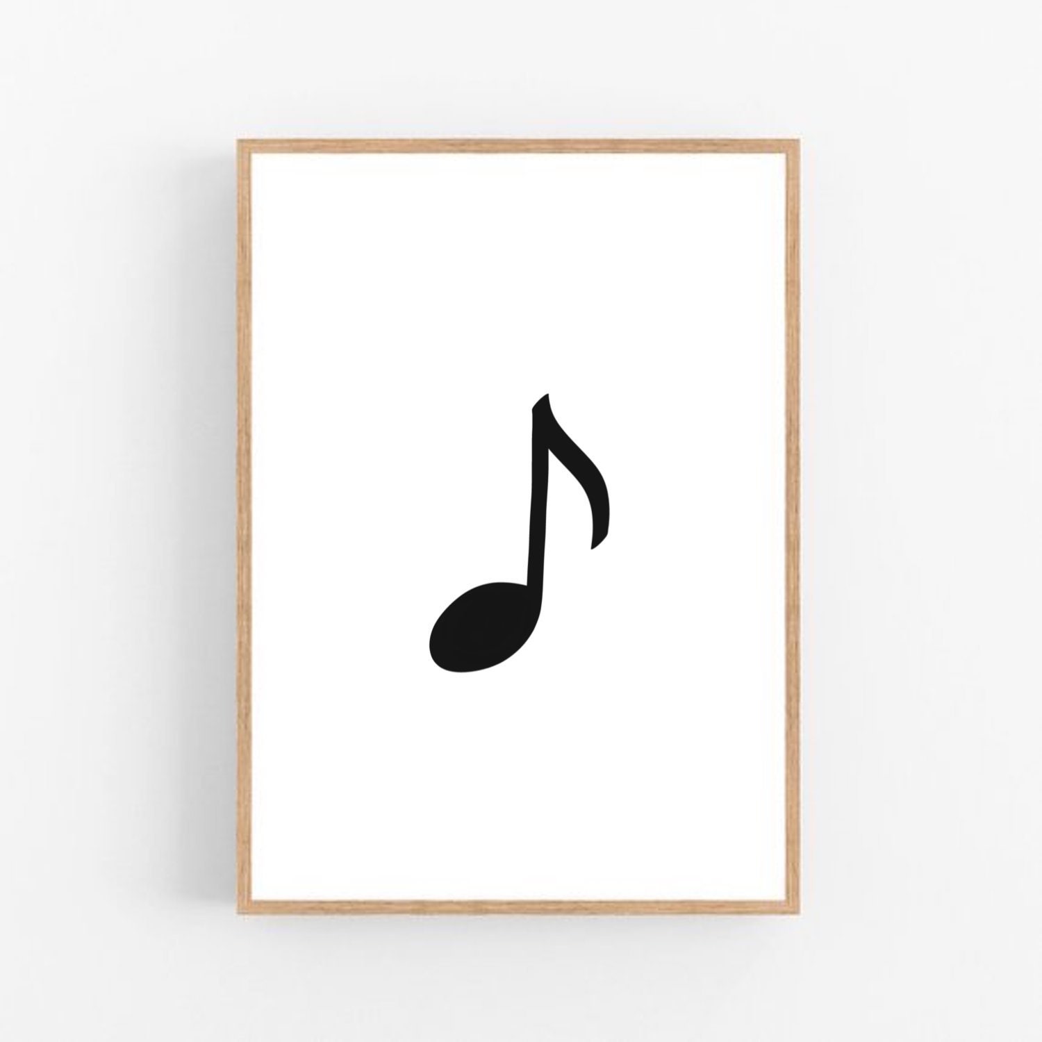Music note line art Music print Abstract music wall decor | Etsy