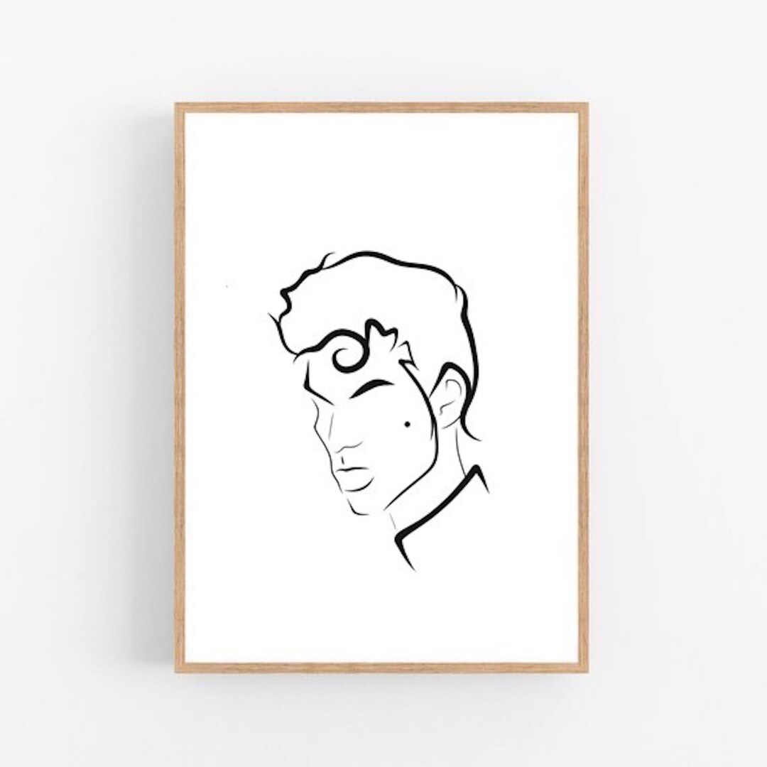 Prince Line Art, Prince Print, Abstract Prince Wall Decor, Minimalist ...