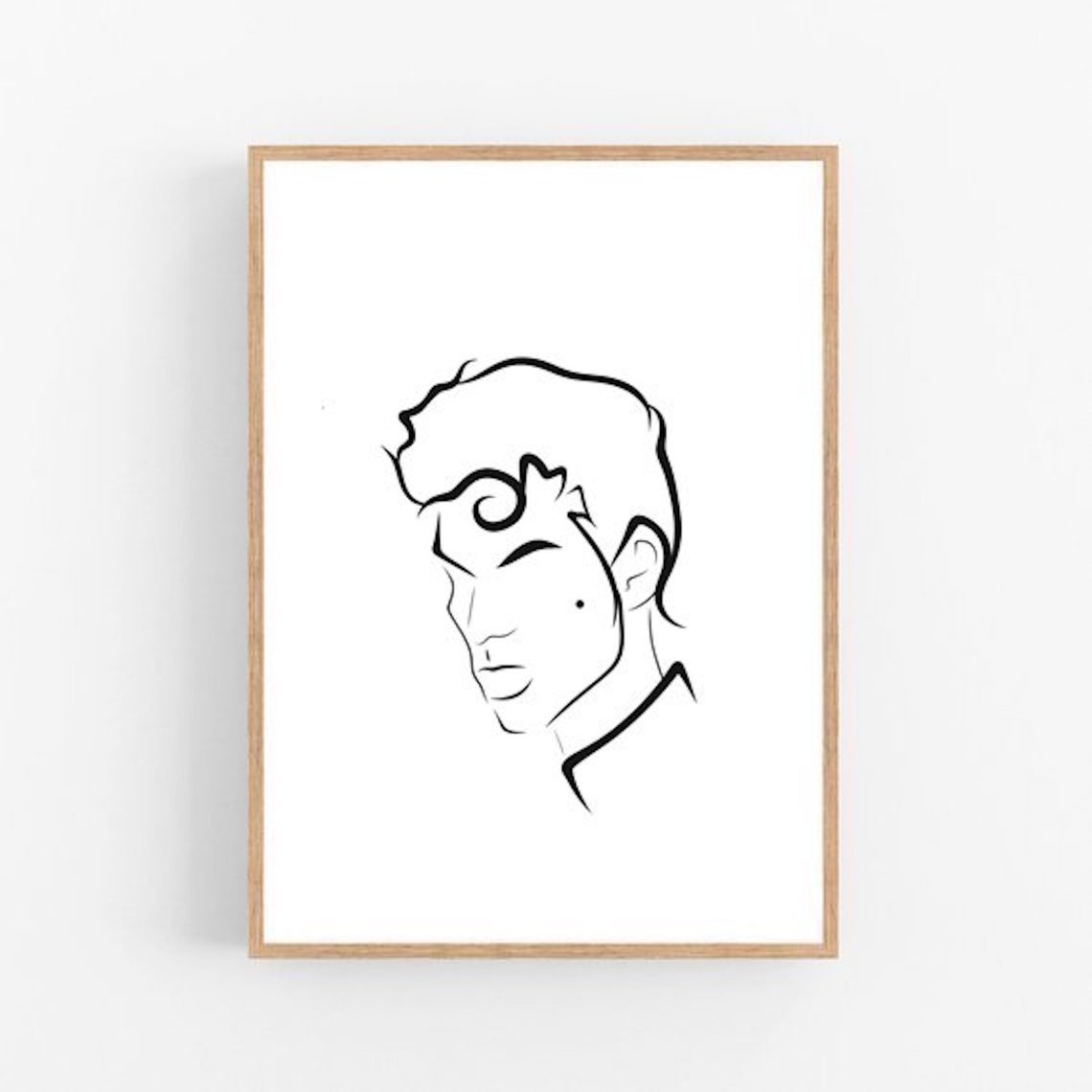 Prince Line Art Prince Print Abstract Prince Wall Decor - Etsy