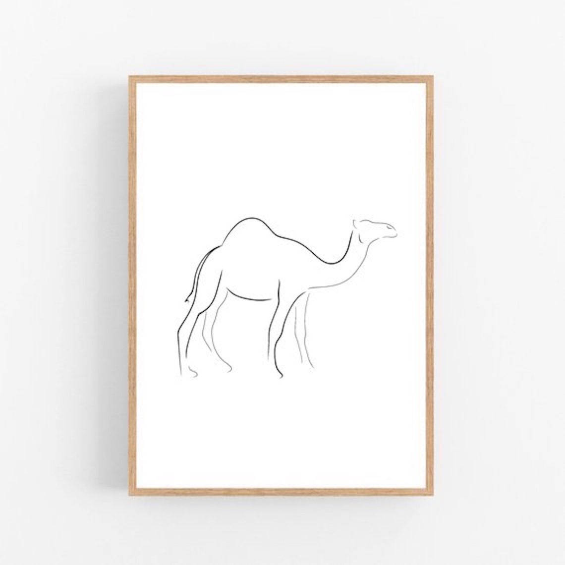 Camel Line Art Camel Print Abstract Camels Wall Decor - Etsy