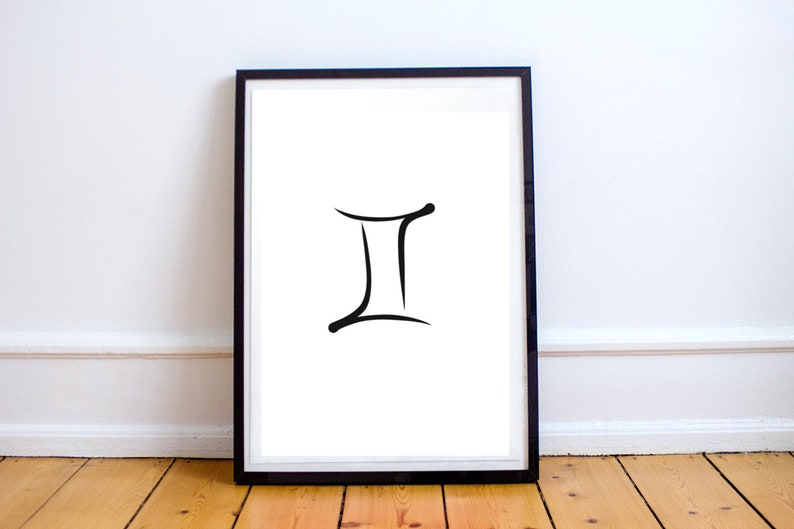 Gemini Line Art Gemini Print Zodiac Print Abstract - Etsy