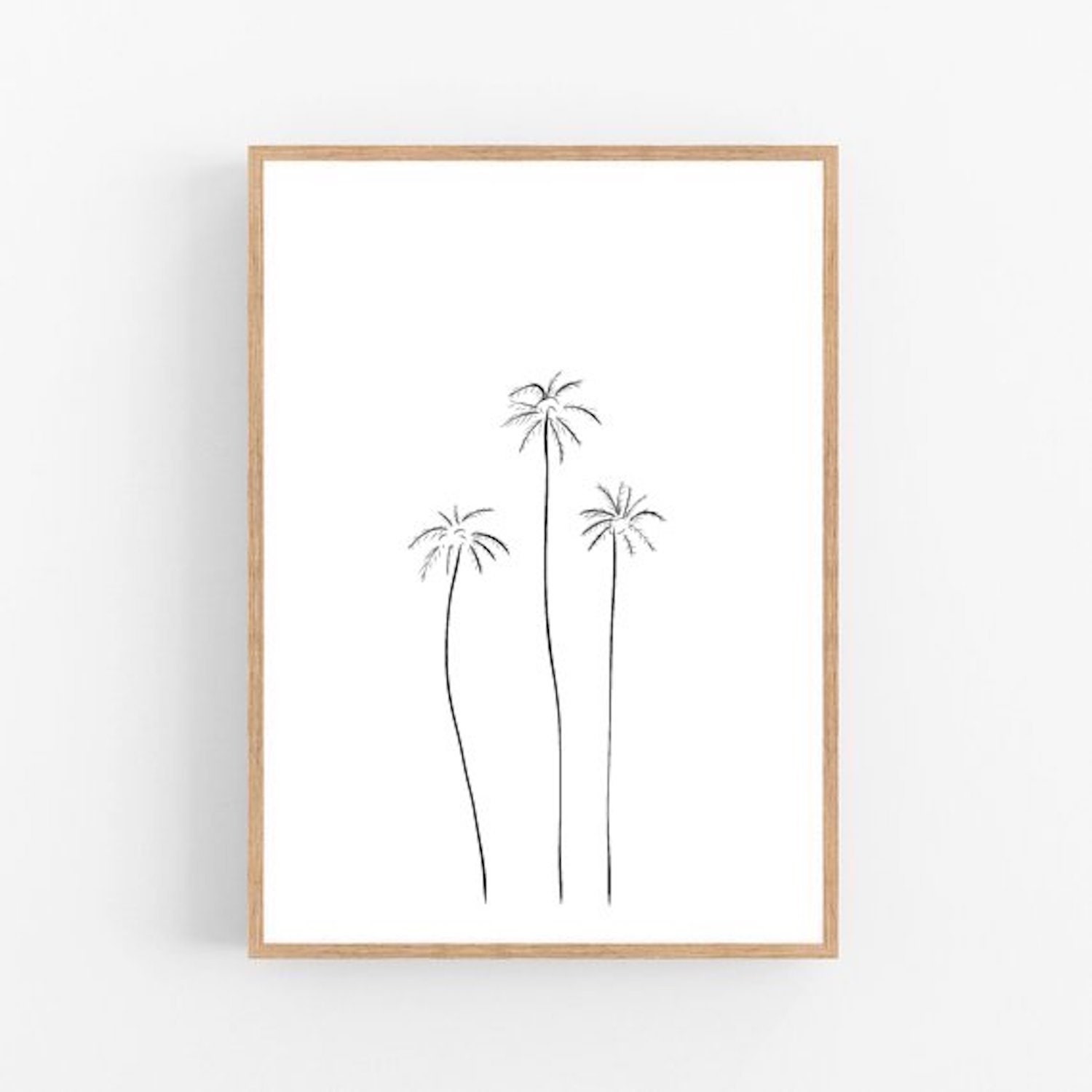 Buy Palm Tree Line Art Palm Tree Print Abstract Palm Wall Decor Online ...