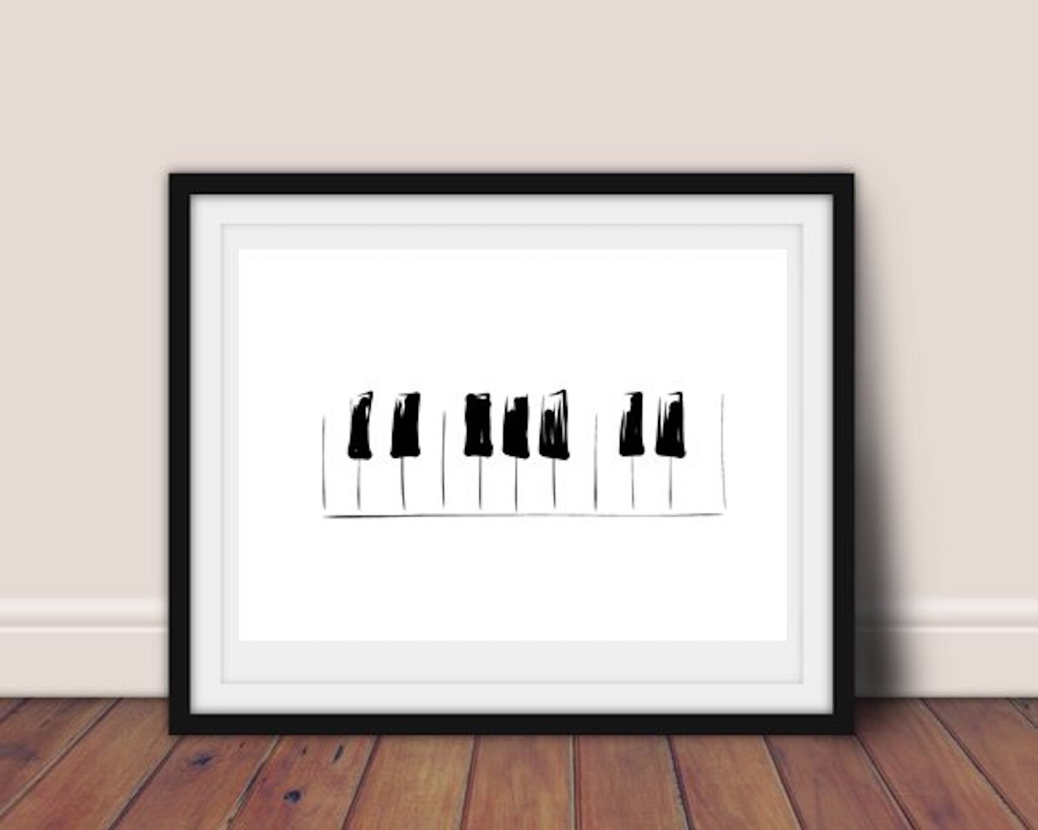 Keyboard Line Art, Piano Print, Abstract Piano Wall Decor, Minimalist ...