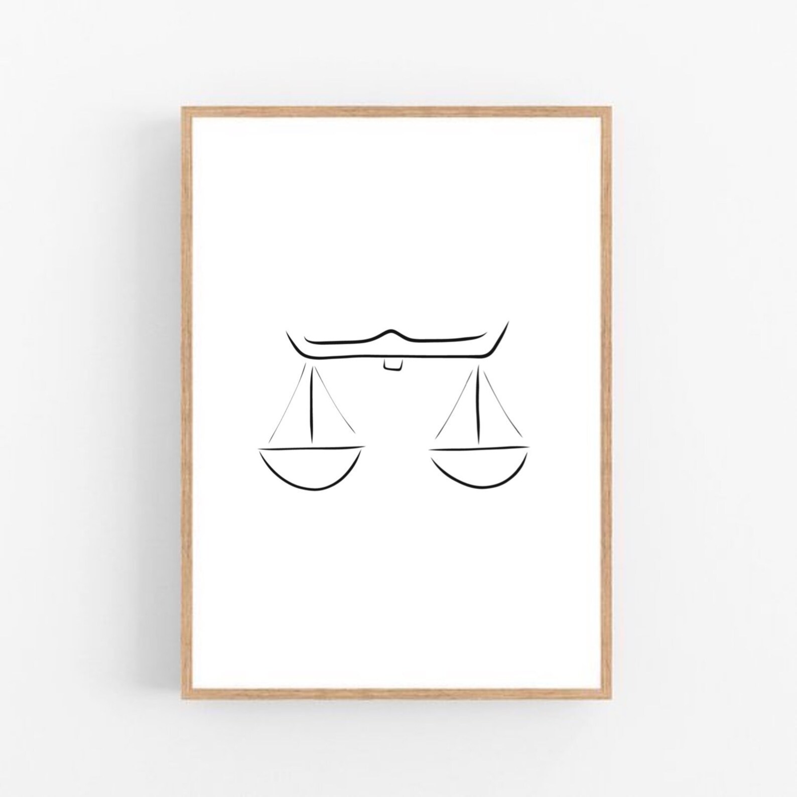 Libra Line Art Libra Print Zodiac Print Abstract Astrology | Etsy