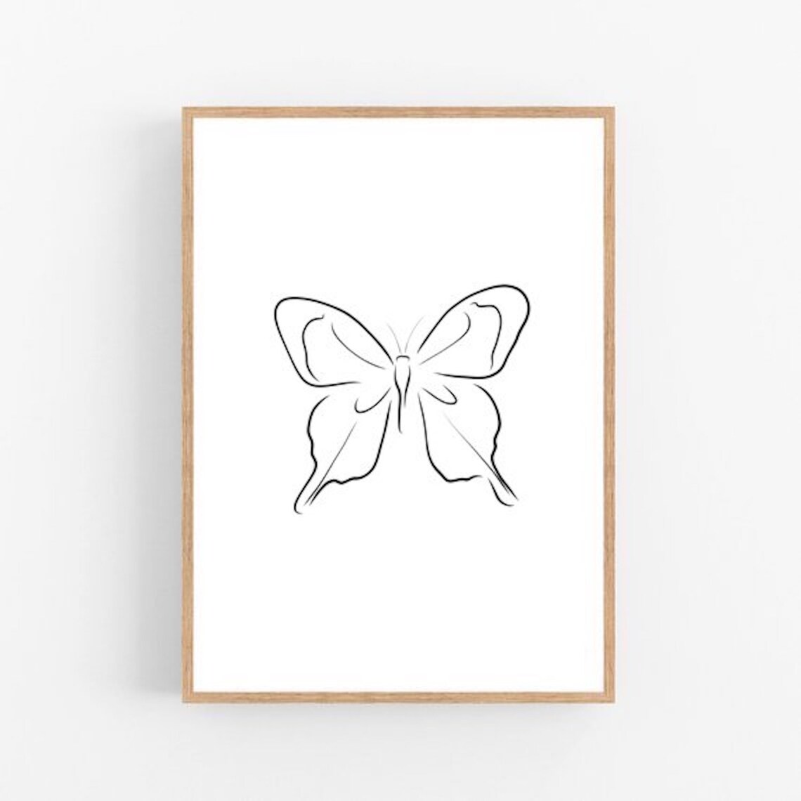 Butterfly Line Art, Butterfly Print, Abstract Nature Wall Decor ...