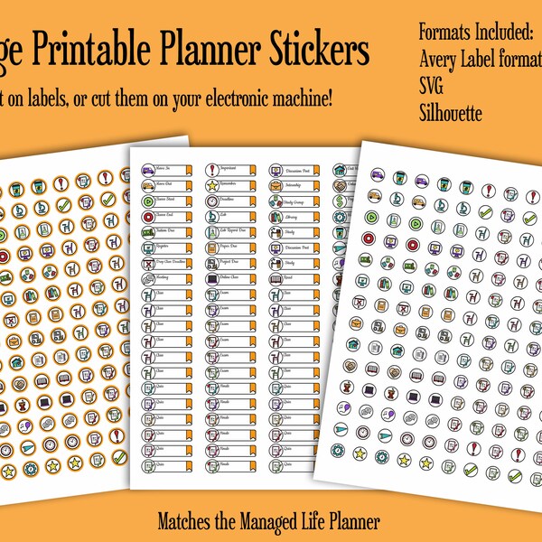 College Planner Stickers - Etsy