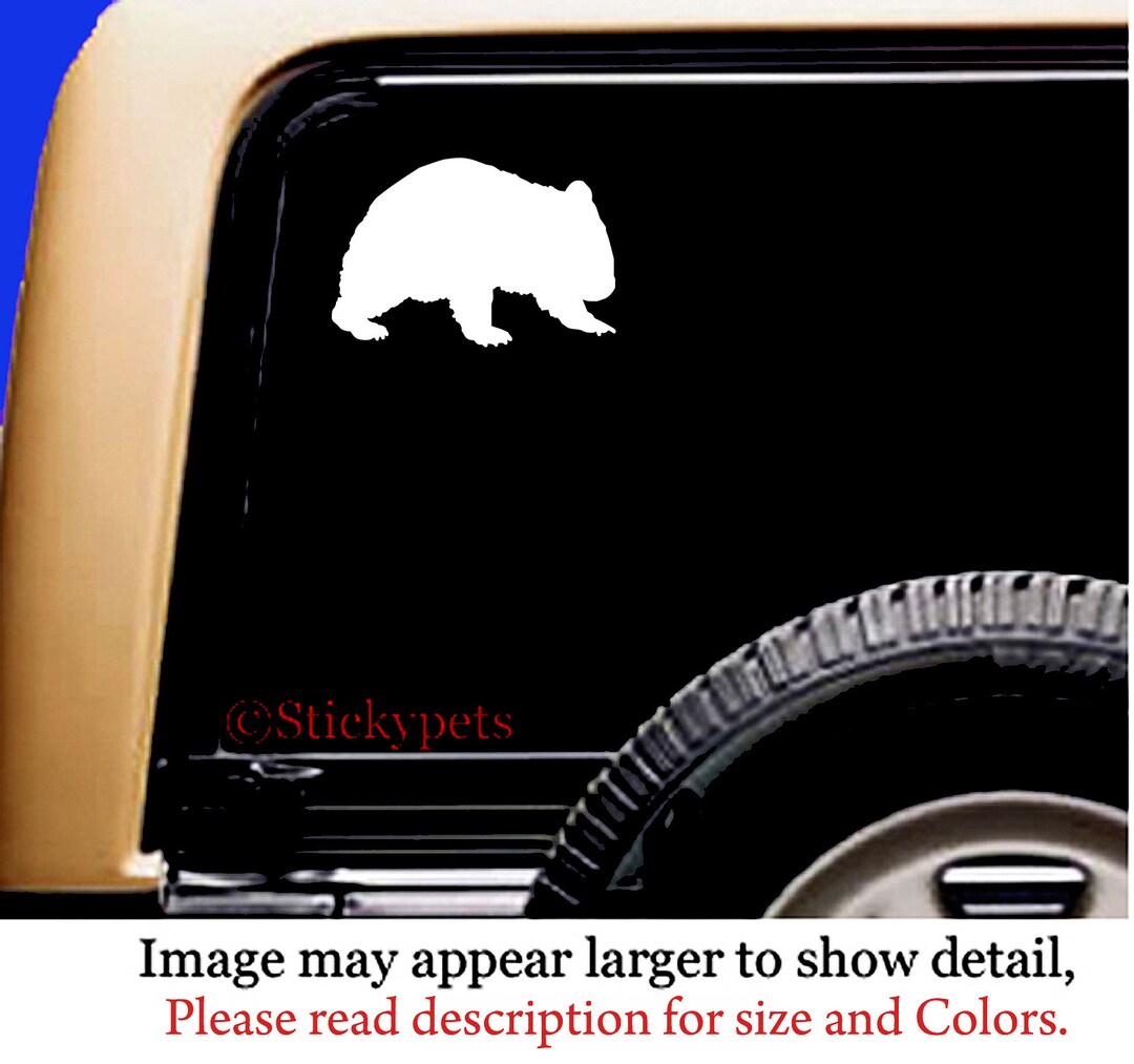 Wombat Australia Vinyl Car Truck Window Pet Vinyl Decal Sticker ...