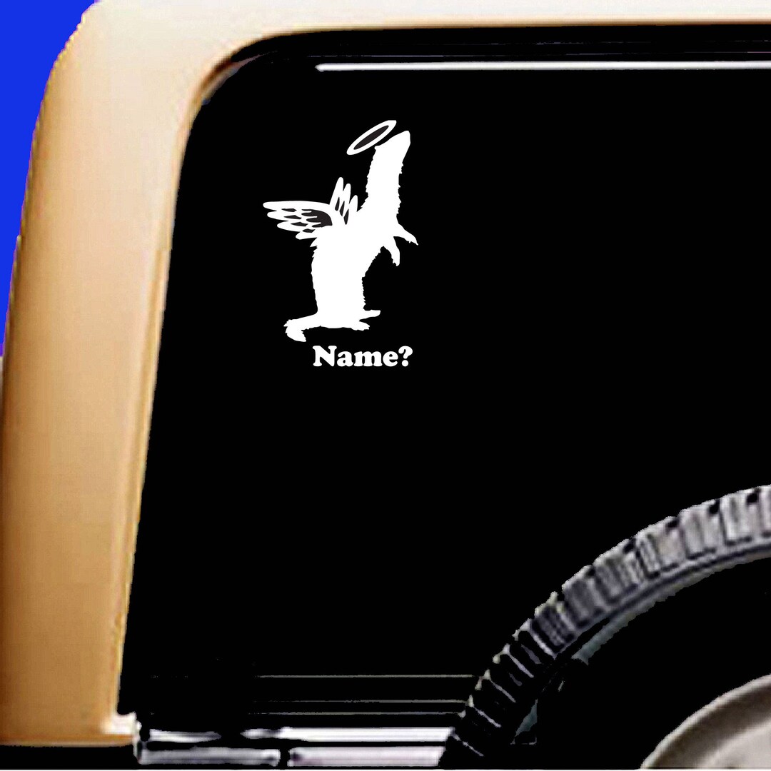Ferret Angel Memorial Add Name Vinyl Car Window Pet Vinyl Decal Sticker ...