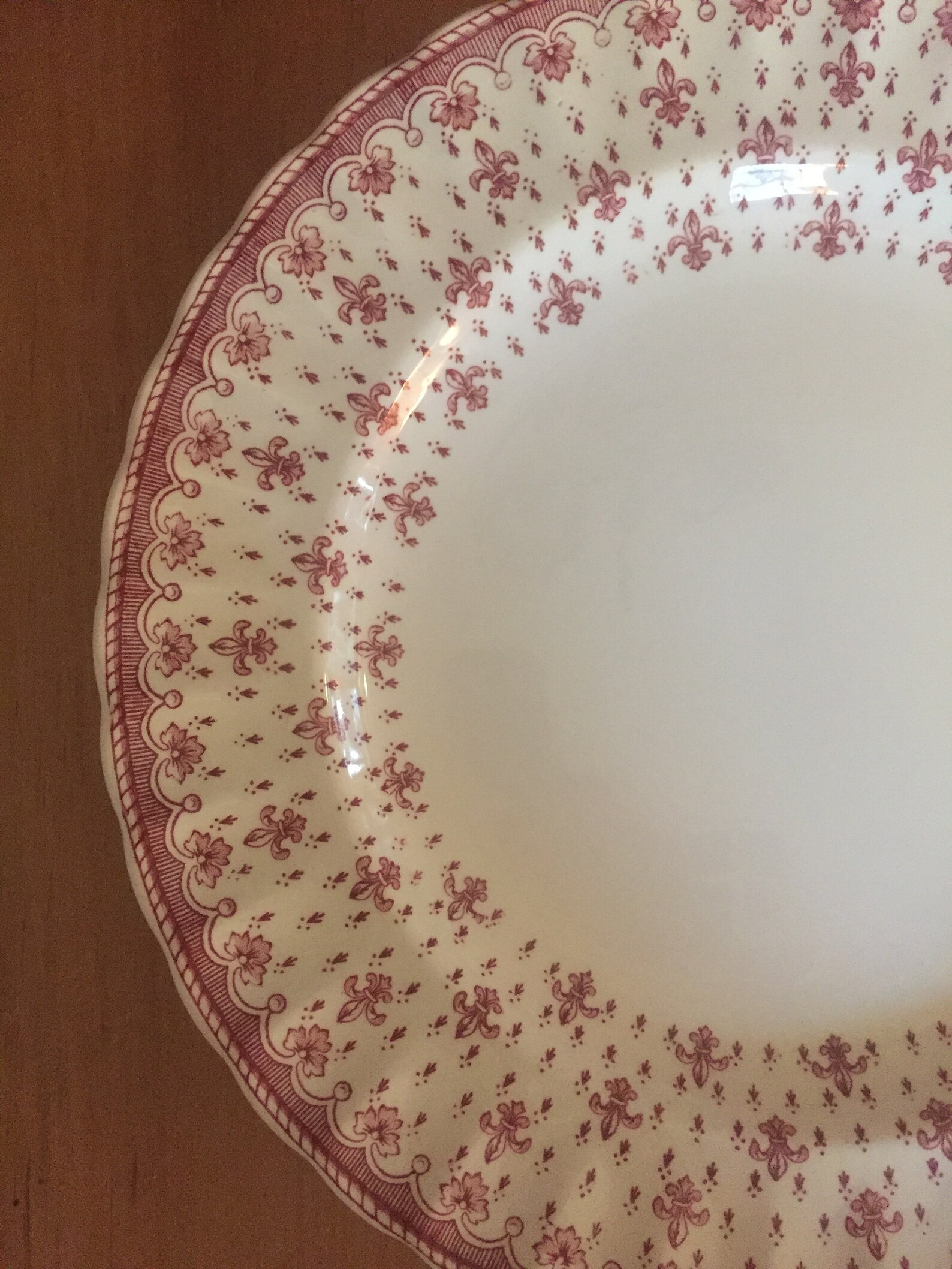 Fleur De Lis Plate Pink Fleur De Lis Plate Spode Copeland - Etsy