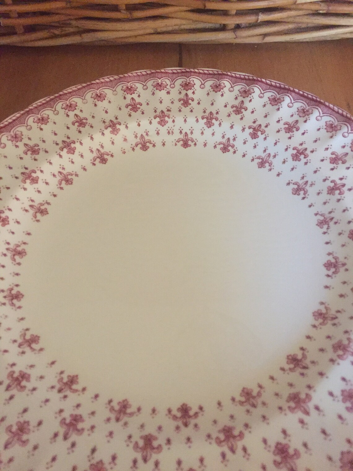 Fleur De Lis Plate Pink Fleur De Lis Plate Spode Copeland - Etsy
