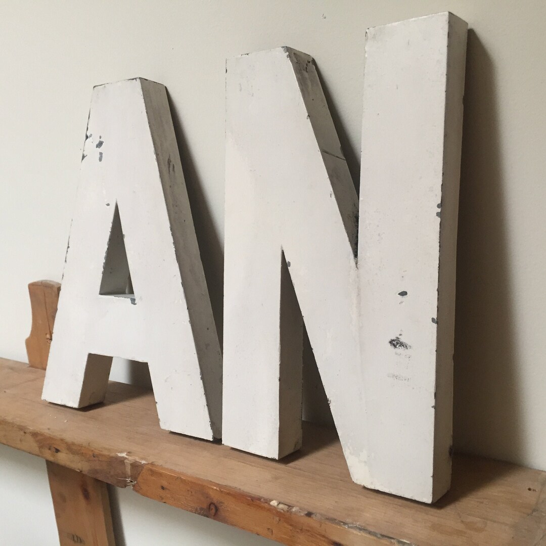 1940's French Channel Letter A, French Advertising, Metal Letter A ...