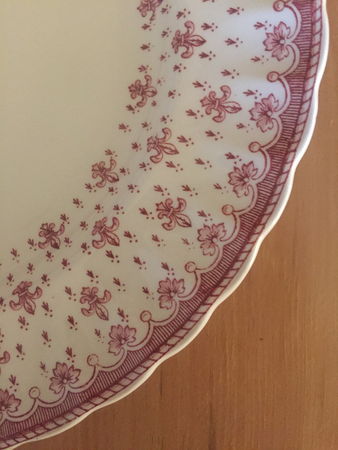 Fleur De Lis Plate Pink Fleur De Lis Plate Spode Copeland - Etsy