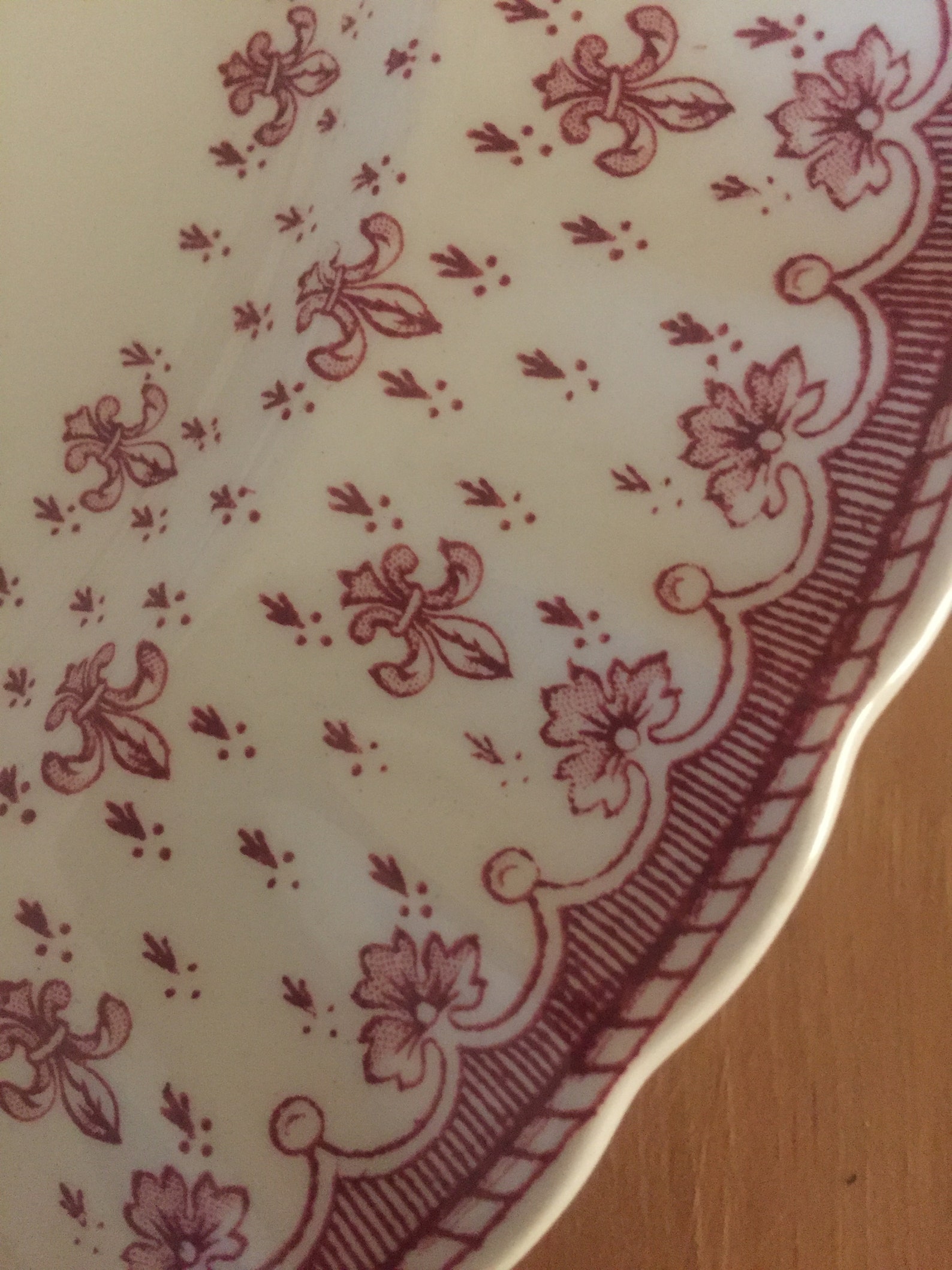 Fleur De Lis Plate Pink Fleur De Lis Plate Spode Copeland - Etsy