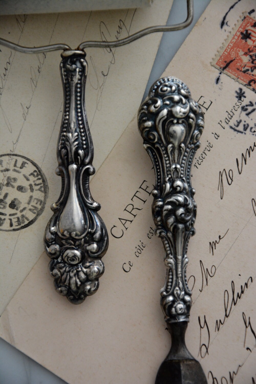 Victorian Desk Set, Sterling Silver Desk Set, Blotter and Wax Seal ...